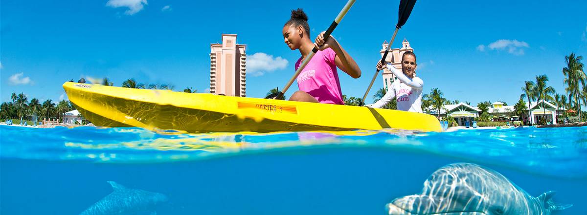 Kayak with Dolphins | Kayak Adventures | Atlantis Bahamas